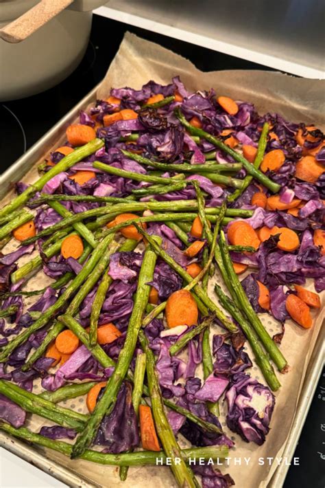 Sheet Pan Roasted Vegetables Her Healthy Style