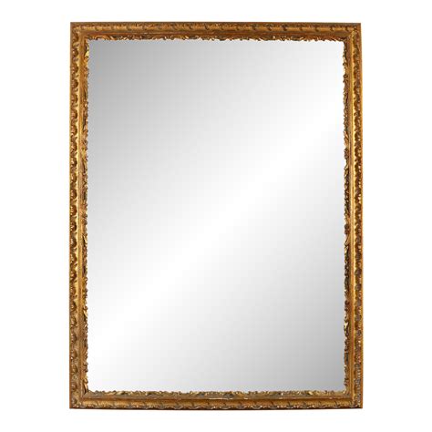 Large Giltwood European Rectangular Mirror Chairish