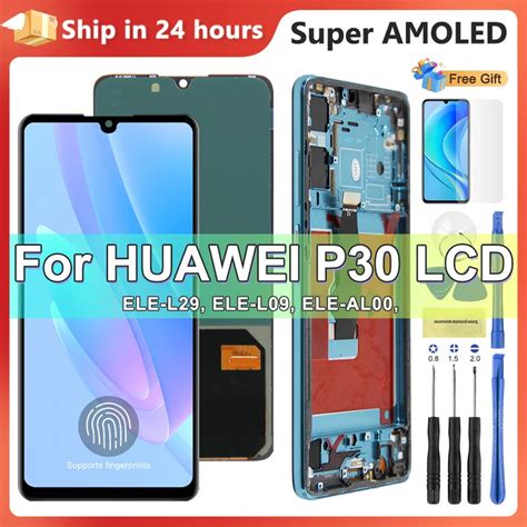 หน้าจอ P30สำหรับ Huawei P30 Ele L29 Ele L09 Al00จอแสดงผล Lcd Touch Screen Digitizer Assembly