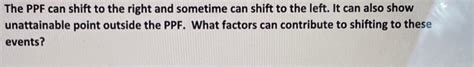 Solved The Ppf Can Shift To The Right And Sometime Can Shift