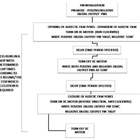 b flow chart showing details of the motor control through the