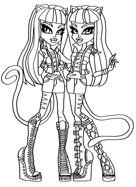 Monster High Dolls Coloring Pages 2025