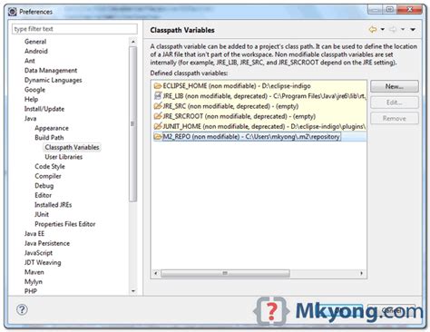 Maven M REPO Is Non Modifiable Mkyong