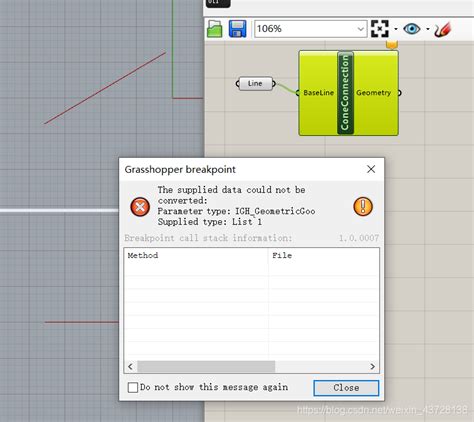 Gh 二开 C Part 6 Errors 61 Grasshopper Breakpoint The Supplied Data Could Not Be Converted