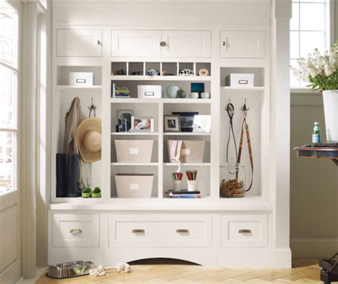 White Entryway Cabinets Decora Cabinetry
