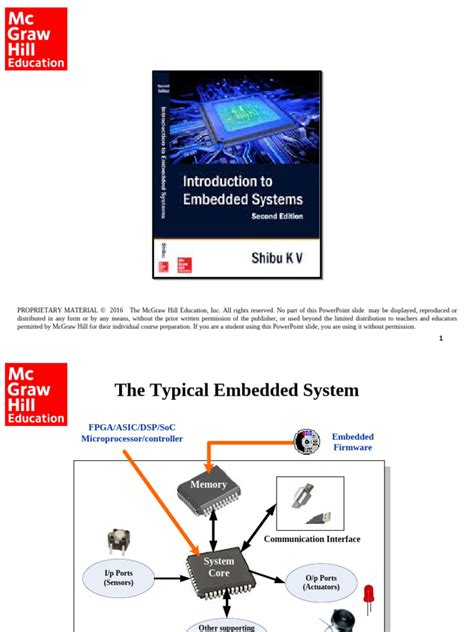 Overview Of Embedded Systems Components Pdf Read Only Memory