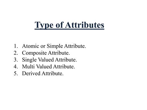 Attributes In Entity Relationship Model Pptx