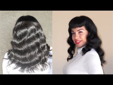 Bettie Page Hair Waves Tutorial Youtube