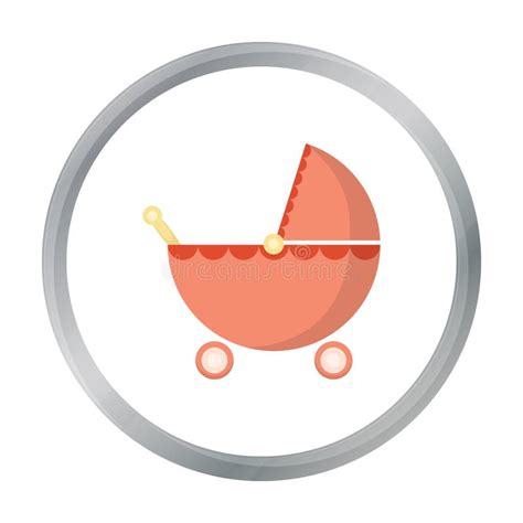 Pram Cartoon Icon Illustration For Web And Mobile Design Stock Vector