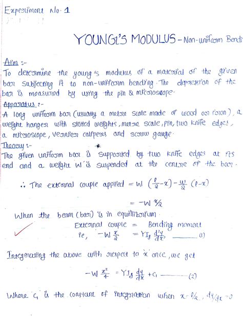 Solution Young S Modulus Non Uniform Bending Physics Studypool Solution Young S Modulus Non Uniform Bending Physics Studypool