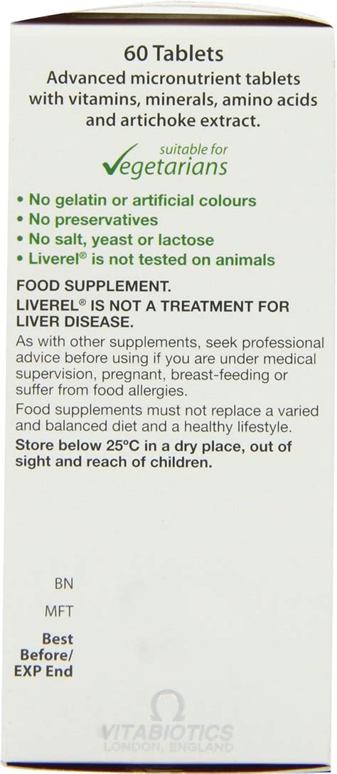 Vitabiotics Liverel 60 Tablets Supports Liver Health And Function Buy Now With Express