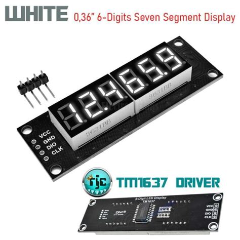 jual module seven segment 6 digit 0 36 tm1637 led 7 segment display