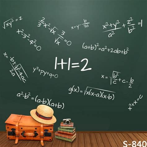 Photography Backdrops Math Class Back To School Book Blackboard Background