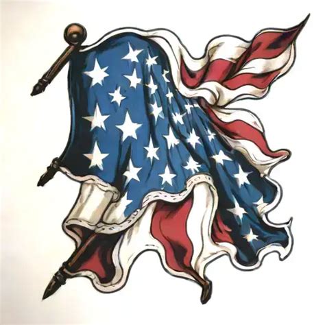 Betsy Ross Flag Tattoo Ideas