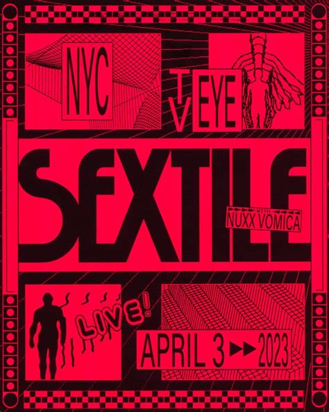 Sextile Concert Posters San Francisco And New York Fonts In Use