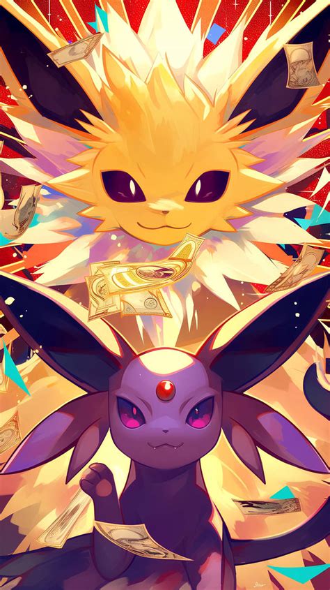 Espeon X Jolteon Amaarae Sad Girlz Luv Money Sho By Andreumbreon On