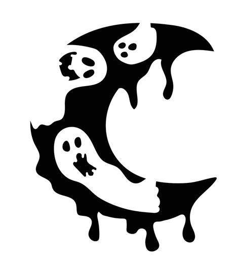 Ghosts Free Pumpkin Stencil Pumpkin Pattern Pumpkin Template