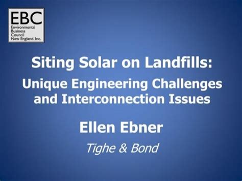 Siting Solar On Landfills Ellen Ebner