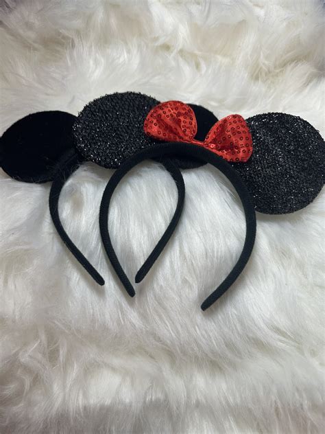 Mouse Ears 2 Pcs Mice Ear Costume Headbands Hair Band For Christmas