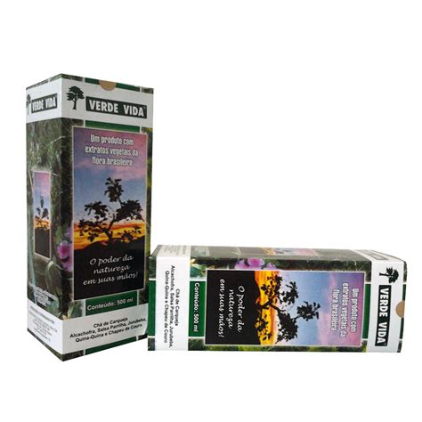 Chá Natural Concentrado De Plantas Verde Vida 500ml Detox Desejo E