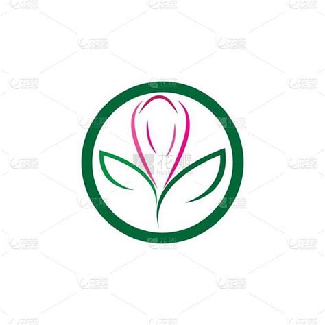 花 Logo 模板