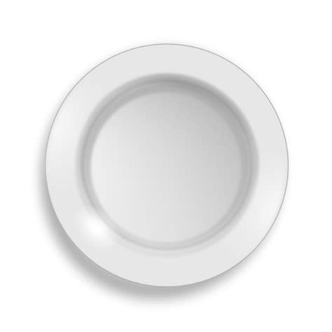 Vector Clip Art Of Empty White Plate Free Svg