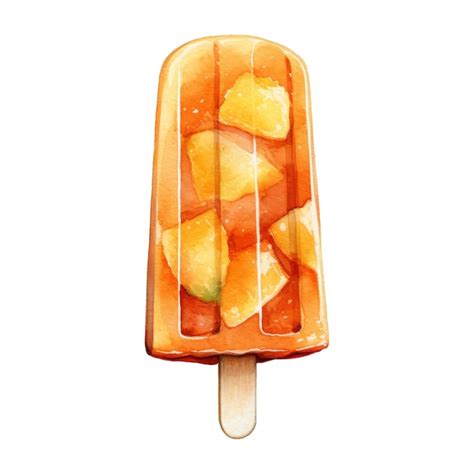 Popsicle Isolated Detailed Watercolor Hand Drawn Painting Illustration