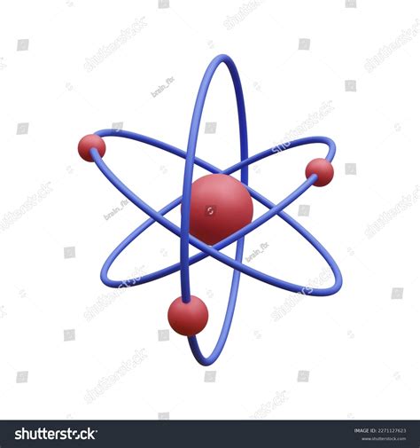 3d Realistic Atom Orbital Electrons Isolated Stock Vector Royalty Free 2271127623 Shutterstock