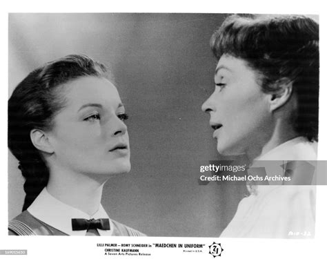 Lilli Palmer And Romy Schneider Having A Serious Conversation In A Nachrichtenfoto Getty Images