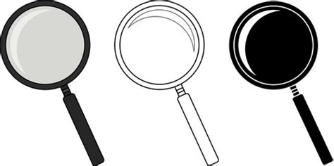 Magnifying Glass Line Drawing Vector Images Over 2900
