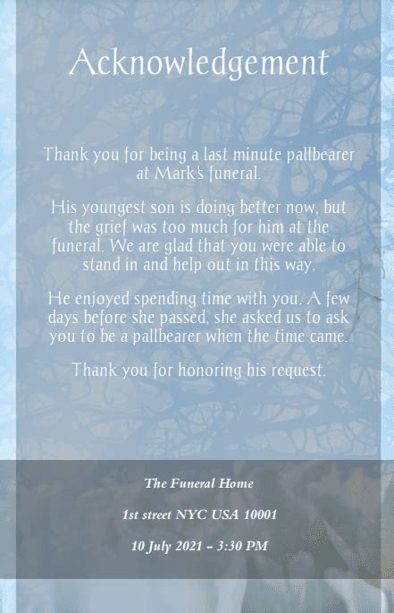 Winter Funeral Program Template Quickfuneral Llc