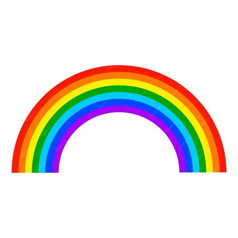 Premium Vector Cartoon Rainbow In Flat Style Isolated On White