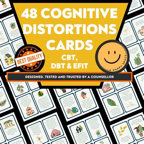 Cognitive Distortions Cards For Adults Negative Thinking Patterns