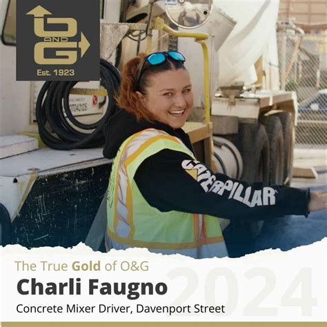Welcome Charli Faugno Concrete Mixer Driver Davenport Street Oandg