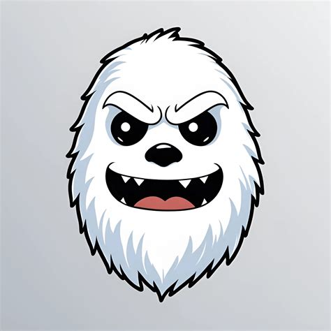 Cartoon Yeti Face Illustration Free Download Ai Scribbles