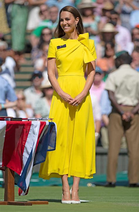 Kate Middleton Yellow Eyelet Dress