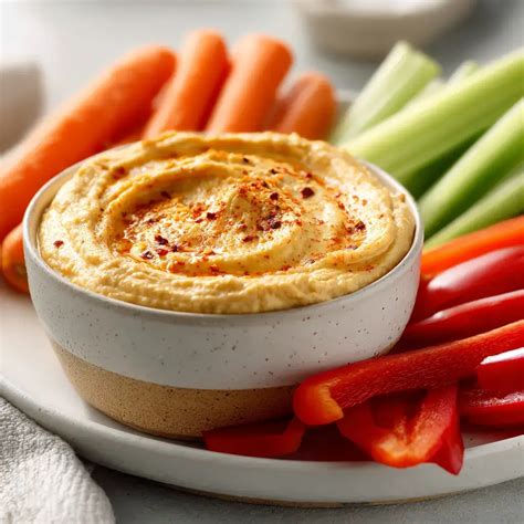 Hummus With Vegetable Sticks Easy 5 Ingredient Snack Under 300 Cals