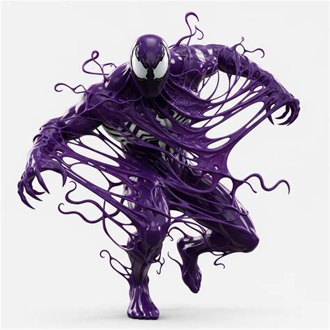 Purple Alien Symbiote Otherworldly Living Goo Visualization Ai Art