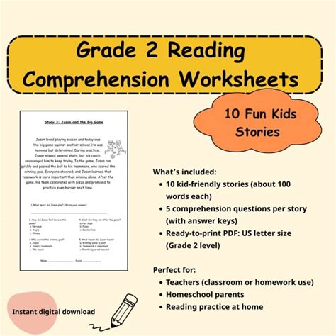 Grade 2 Reading Comprehension Worksheets 10 Engaging Literacy Stories