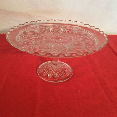 Antique Crystal Cake Stand Etsy
