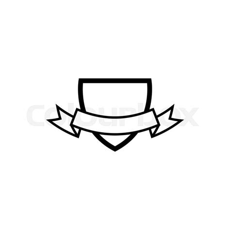Crest Shield With Ribbon Icon Design Template Vector Isolate Colourbox