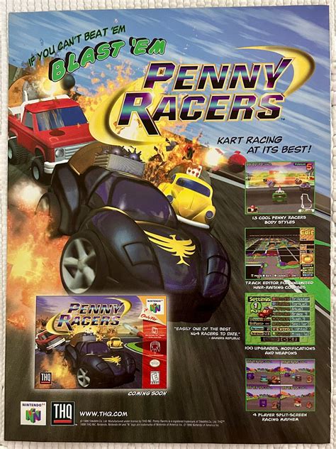 Penny Racers N64 Original Vintage Advertisement Print Ads Lami