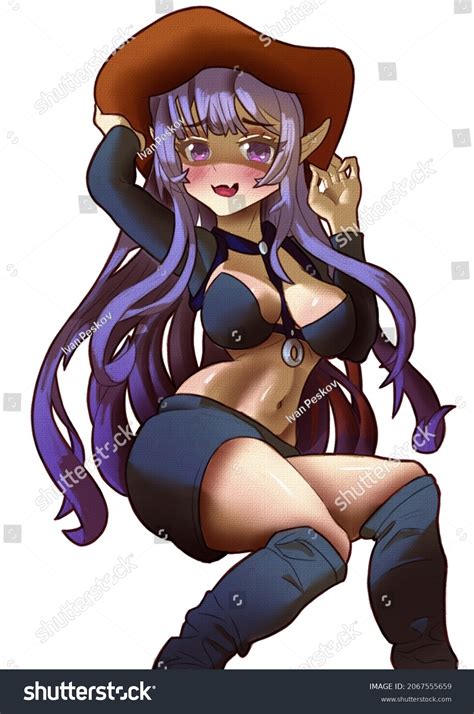 Sexy Manga Anime Girl Big Breasts Stock Illustration 2067555659