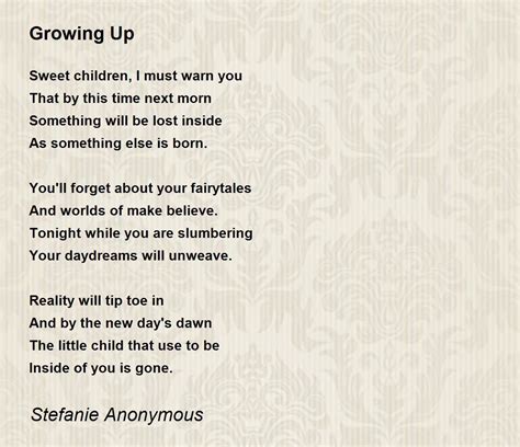 Famous Poems About Sons Growing Up