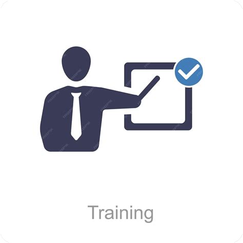Premium Vector Training And Mentor Icon Concept