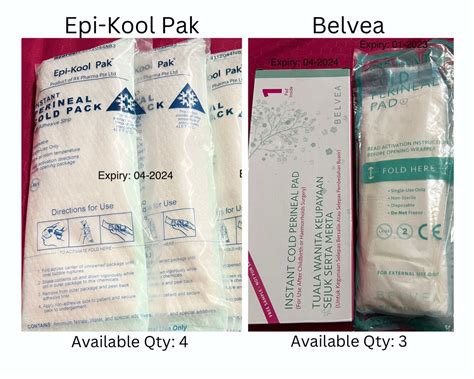 Epi Kool Pak And Belvea Instant Cold Perineal Pad Beauty And Personal Care