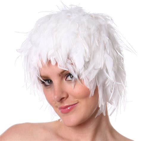 Solid White Hackle Feather Wig For Sale Buy Dyed Rooster Wig
