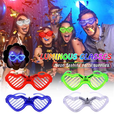 Led Sunglasses Costume Neon Flashing Party Glasses Eye Catching