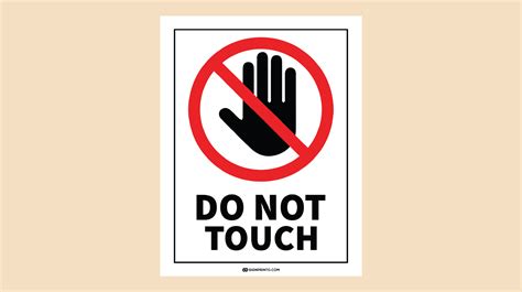 Do Not Touch Sign [printable Pdf Free]