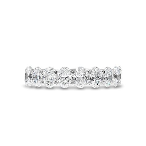 Oval Diamond Shared Claw Ring In 14k White Gold Penwarden Fine Jewellery